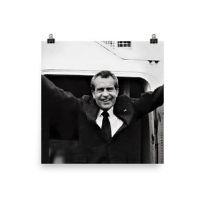 Richard Nixon Resigns (peace Sign) Poster Print - Etsy