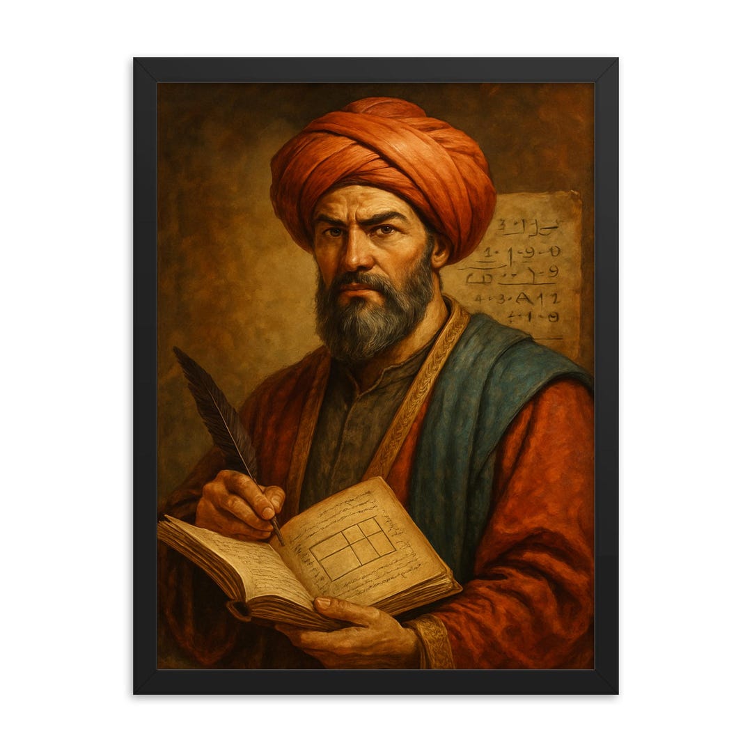 Muhammad Ibn Musa Al Khwarizmi Framed Print – Islamic Scholar Wall Art ...