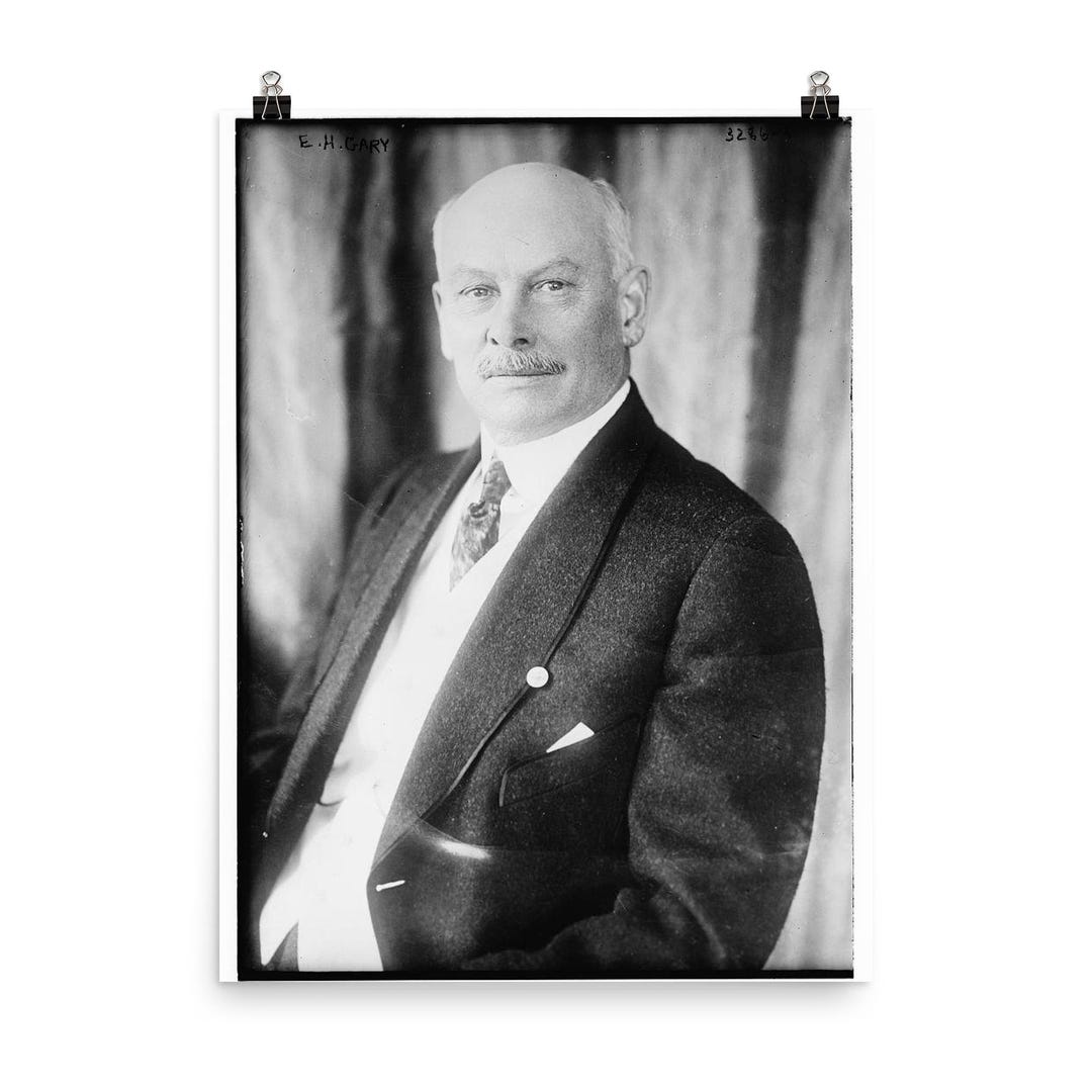 Elbert Henry Gary Vintage Poster Print – Historic Wall Art, Industrial ...