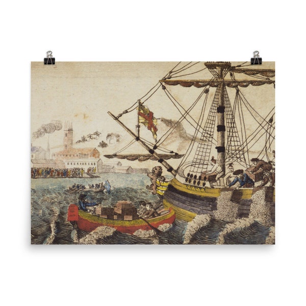 Boston Tea Party Poster - Etsy