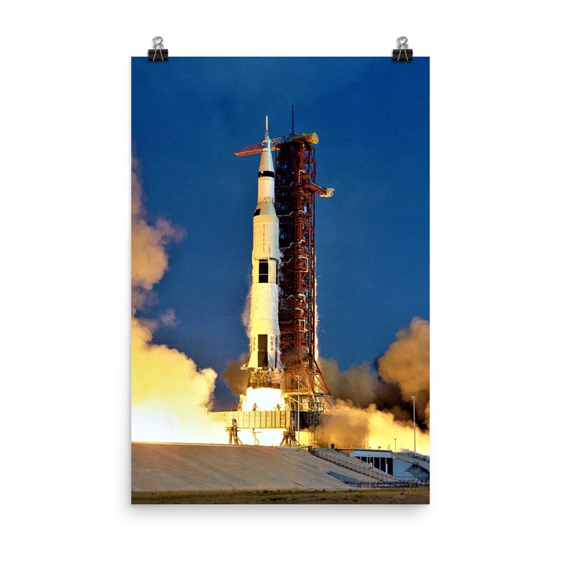 Saturn V Apollo 11 Launch Poster Print - Etsy