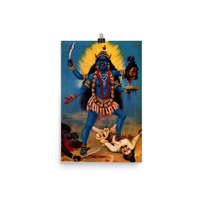 Kali by Raja Ravi Varma Poster Print - Etsy