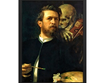 Death Playing the Fiddle, Arnold Bocklin, Self Portrait, 1873, Violin ...