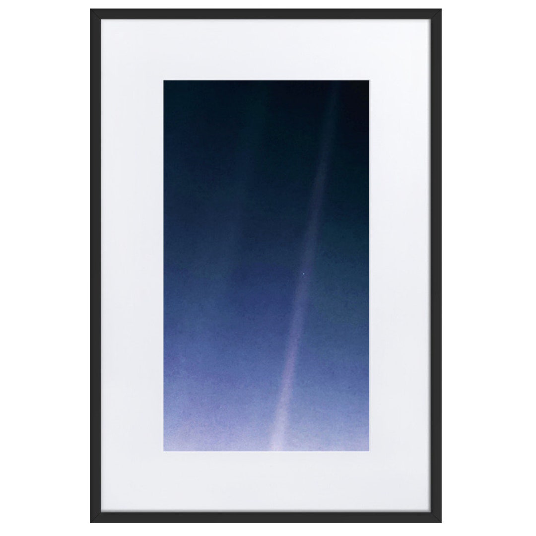 Pale Blue Dot Framed Print With Mat - Etsy