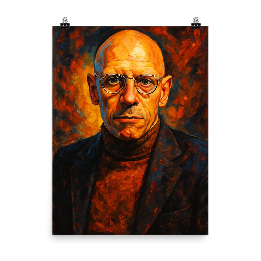 Michel Foucault Poster Print - Modern Philosophy Art, Unique Wall Decor ...