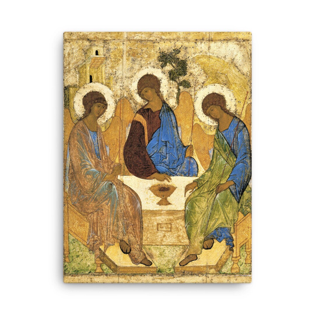 Trinity Three Icons by Andrei Rublev Canvas Print - Canvas Wall Art - Etsy