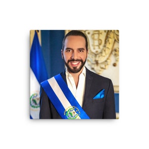 Nayib Bukele Poster Print - Official Portrait - Canvas Wall Art - Etsy