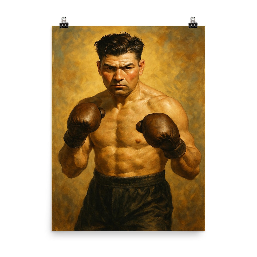 Vintage Jack Dempsey Boxer Poster Print - Iconic Sports Wall Art ...