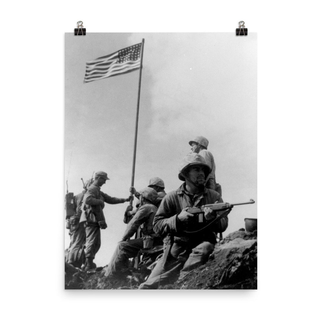 First Iwo Jima Flag Raising Poster Print - Etsy
