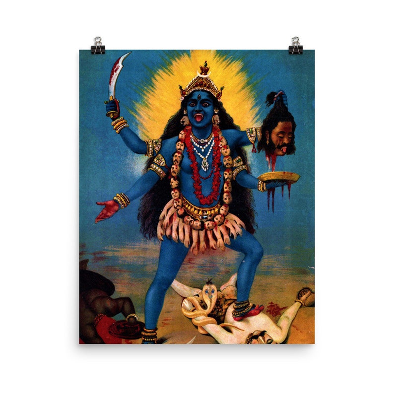 Kali by Raja Ravi Varma Poster Print - Etsy
