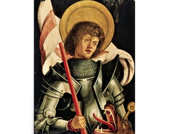Saint George Slaying Dragon Art Print Superhero Religious Decor ...