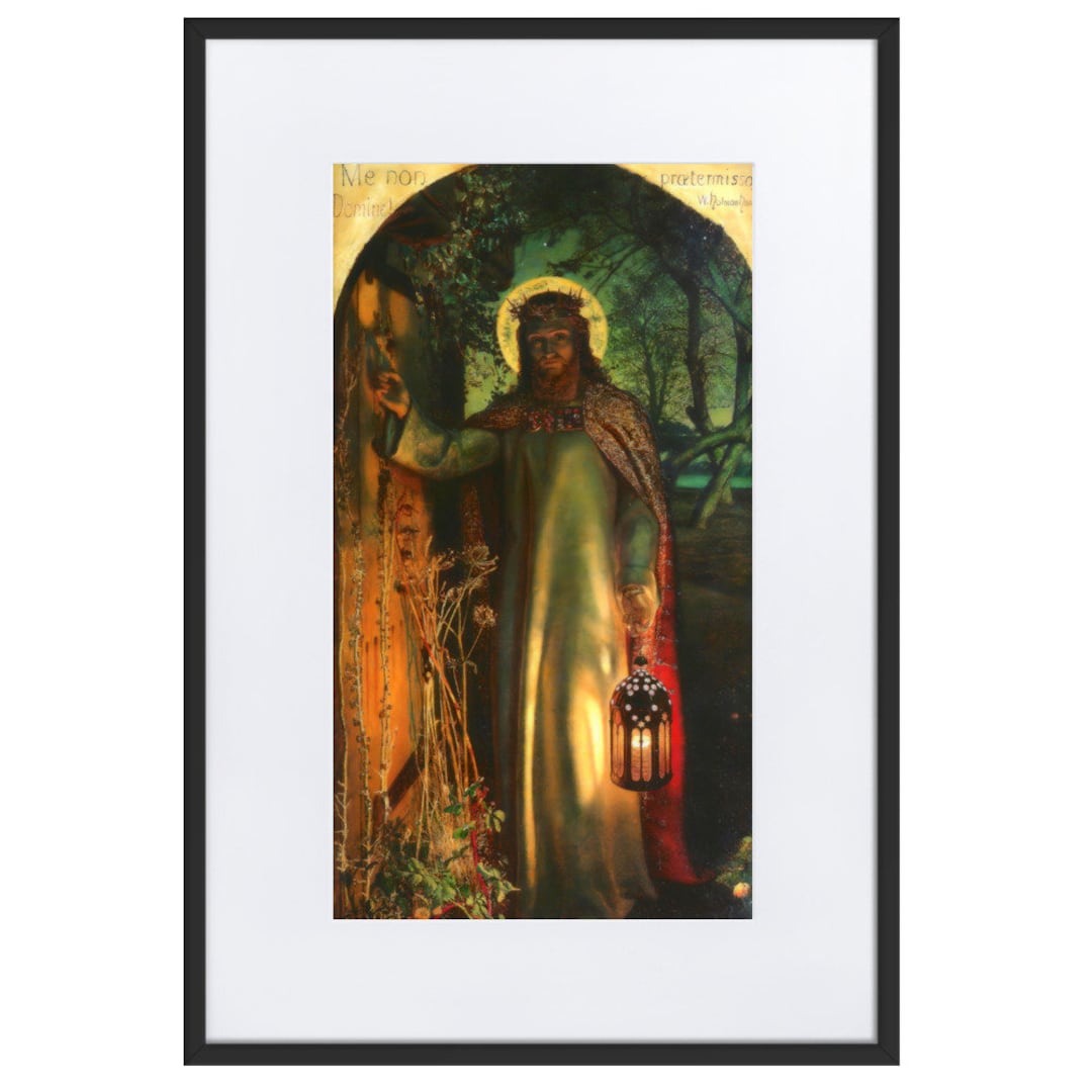 The Light of the World - Jesus Knocking by William Holman Hunt Framed ...