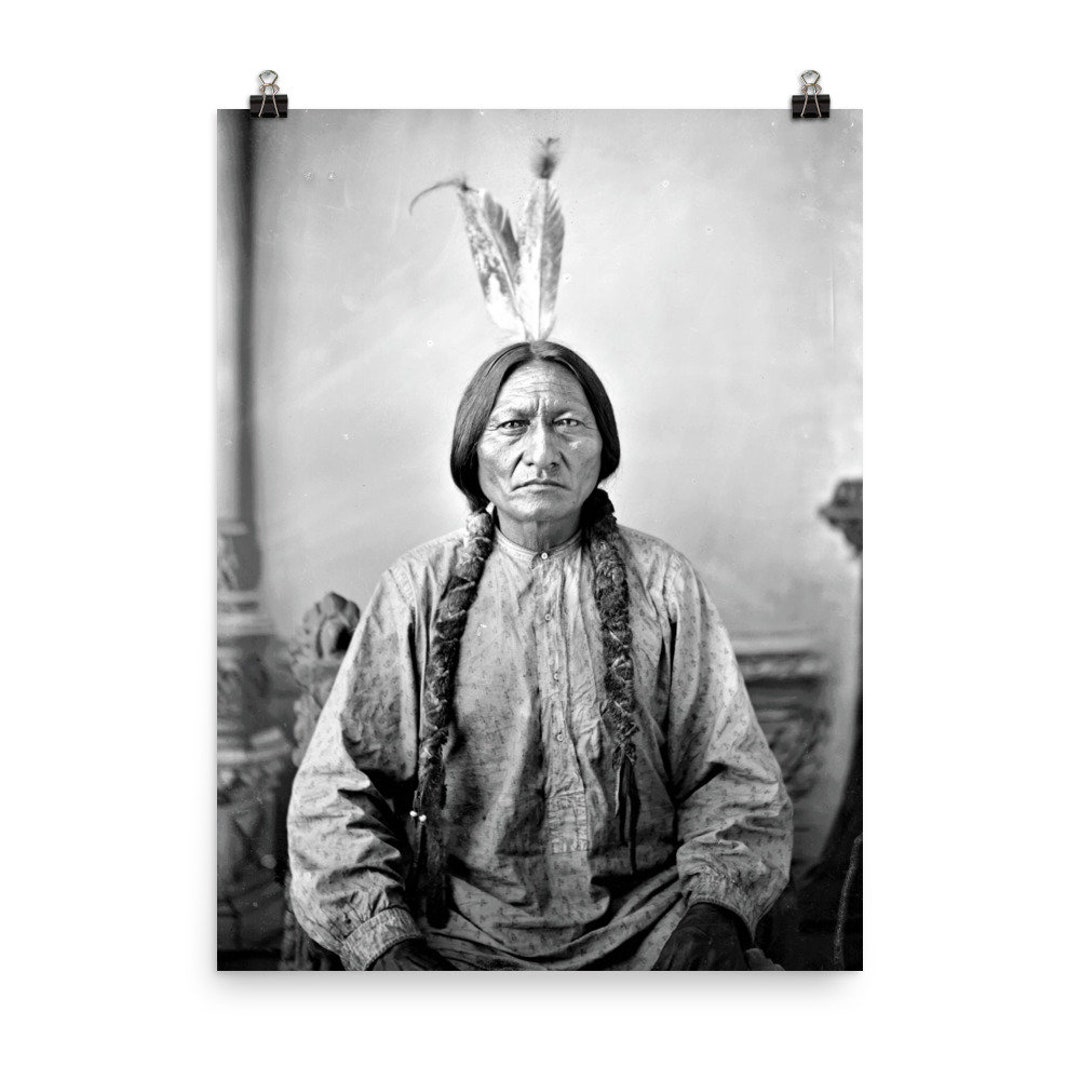 Sitting Bull Portrait Poster Print - Etsy