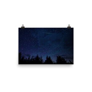 Perseid Meteor Shower Poster Print - Etsy