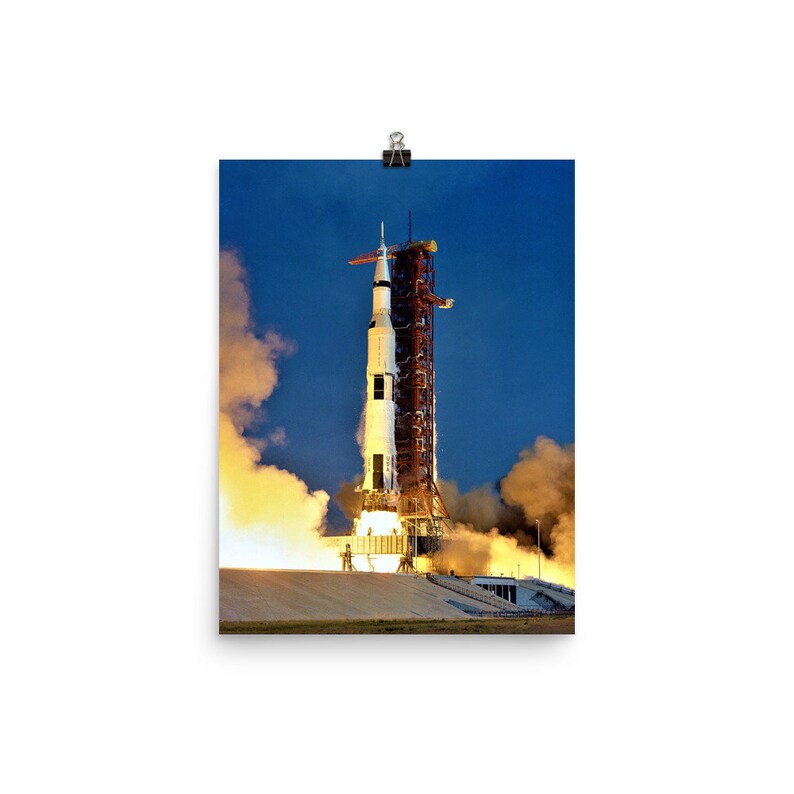 Saturn V Apollo 11 Launch Poster Print - Etsy