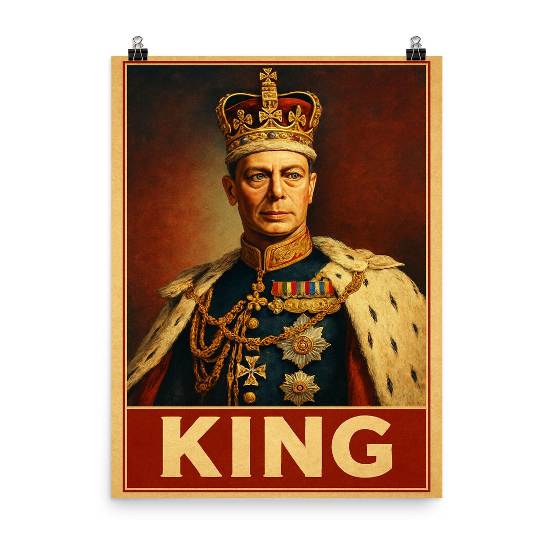 King George VI Royal Portrait Poster Print | Historical Wall Art for ...