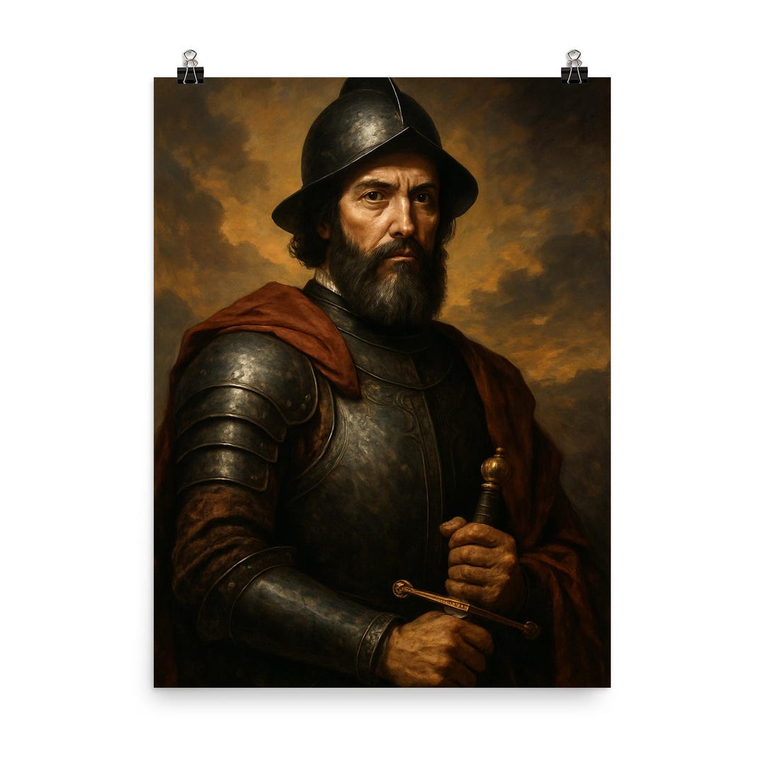 Hernan Cortes Art Print: Spanish Conquistador History Poster - Etsy