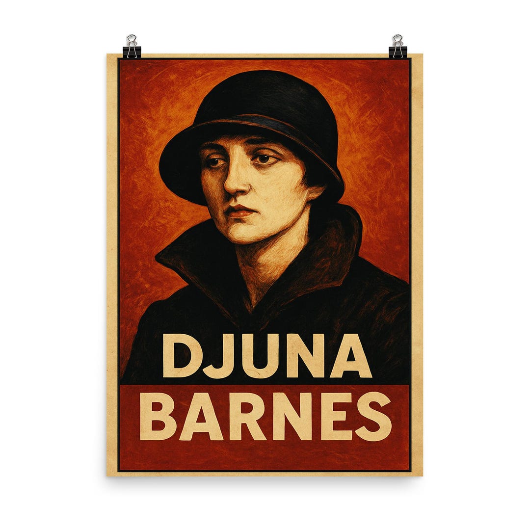Iconic Djuna Barnes Portrait Poster Print - Vintage Literary Wall Art ...