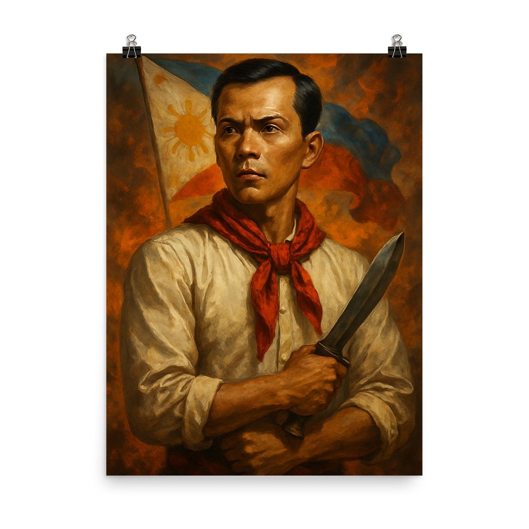 Andres Bonifacio Heroic Wall Art - Vibrant Historical Poster Print for ...