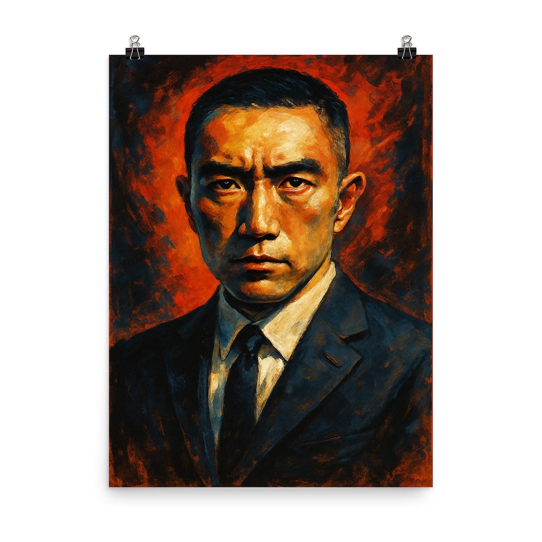 Yukio Mishima Art Print: Vintage Japanese Literary Poster - Etsy