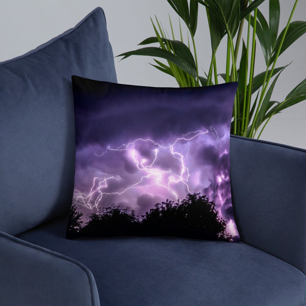 Dramatic Thunderstorm With Lightning Throw Pillow - Etsy UK