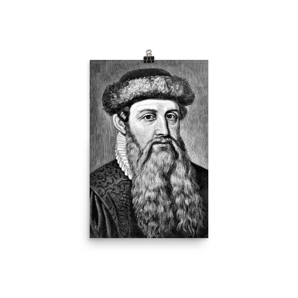 Johannes Gutenberg Poster Print - Etsy