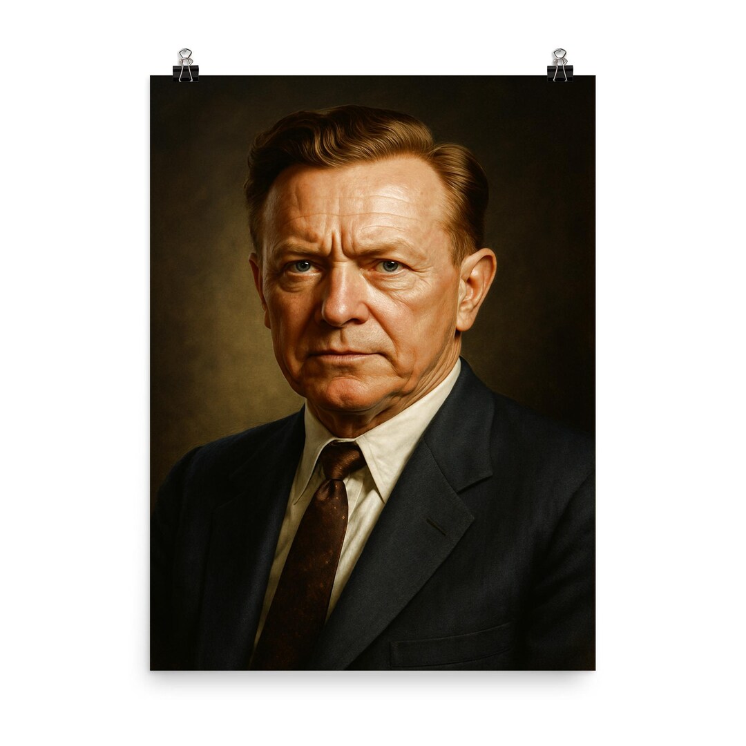 Walter Reuther Poster: Union Icon Portrait Wall Art - Etsy