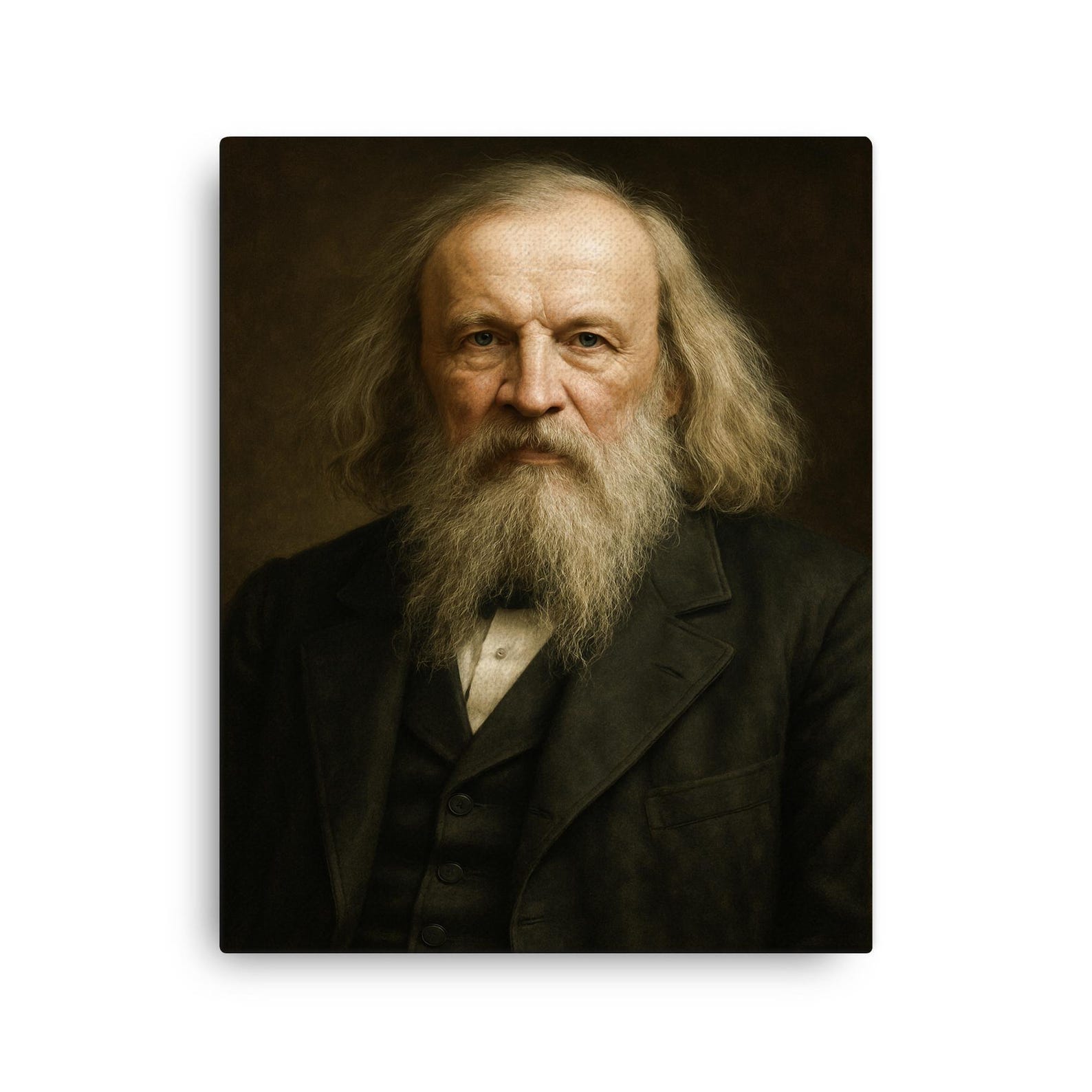 Dmitri Mendeleev Canvas Print: Iconic Periodic Table Chemist Portrait ...