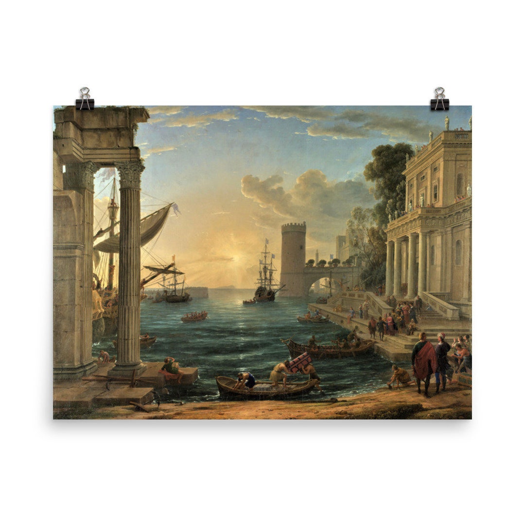 Seaport With the Embarkation of the Queen of Sheba by Claude Lorrain ...