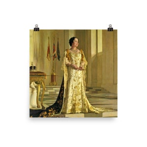 Queen Elizabeth Bowes Lyon the Queen Mother in Coronation Robes by ...