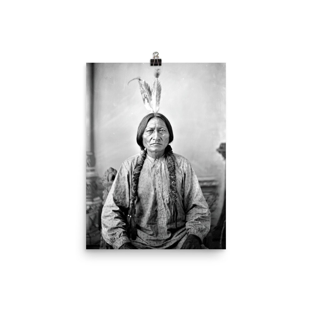 Sitting Bull Portrait Poster Print - Etsy