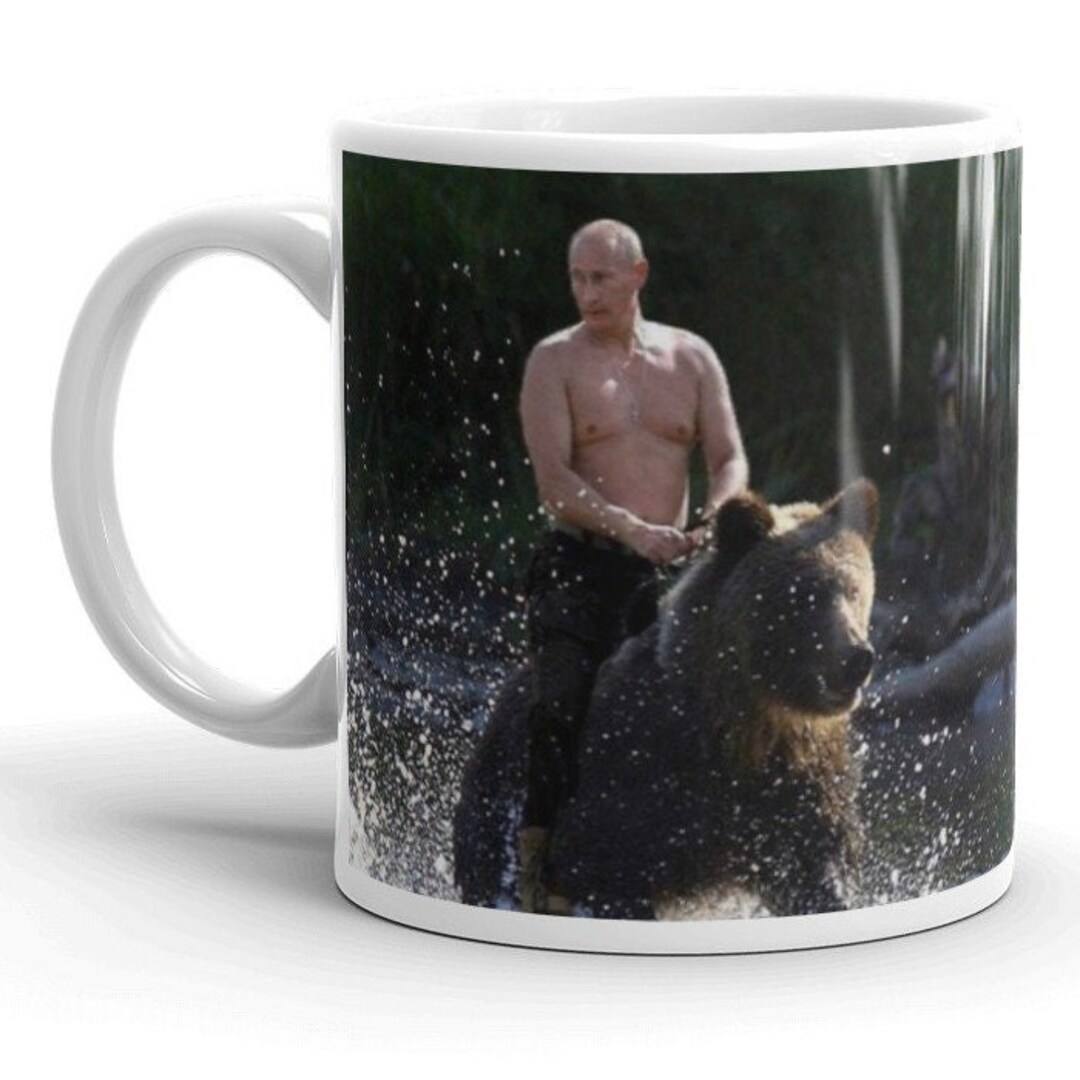 Putin Mug — Vladimir Putin Funny Riding a Bear Mug - Etsy