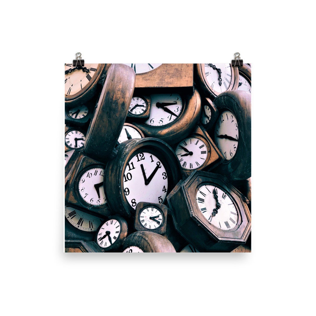 Surreal Clock Design Poster Print - Etsy