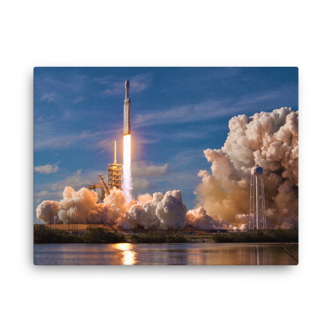 Spacex Falcon Heavy Launch Canvas Print - Canvas Wall Art - Etsy