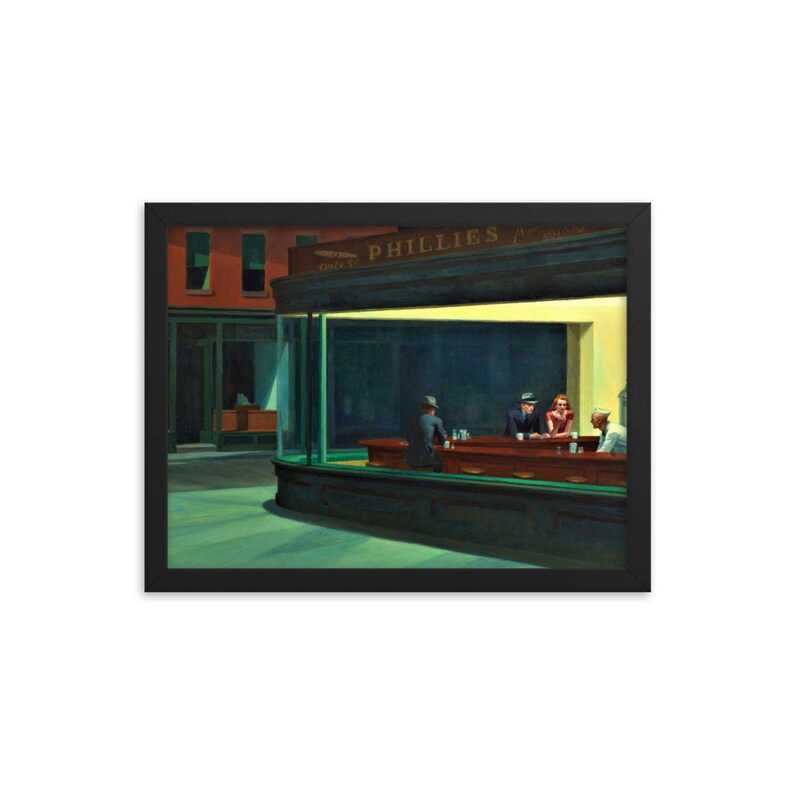 Nighthawks by Edward Hopper Framed Print - Etsy Australia