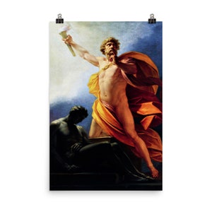 Prometheus Brings Fire to Mankind by Heinrich Fuger Poster Print - Etsy