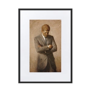 John F Kennedy Official Portrait Framed Print With Mat - Etsy