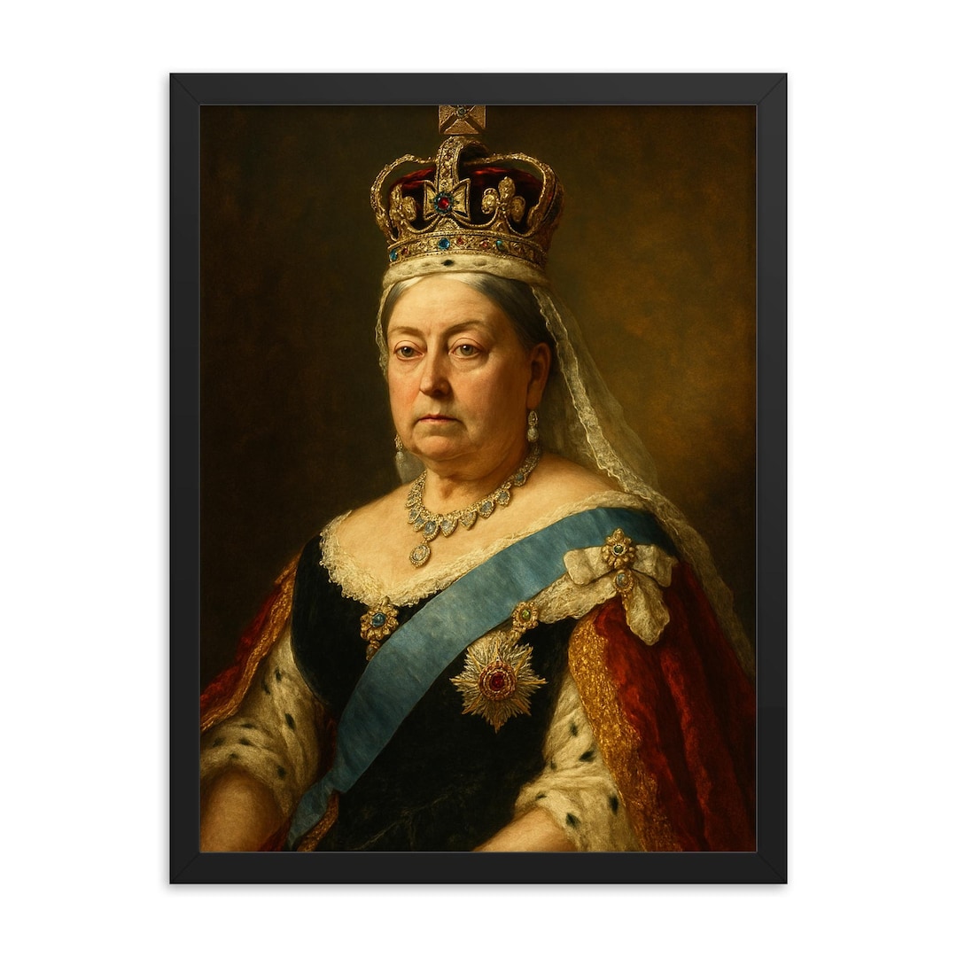 Queen Victoria Framed Print – Vintage Royal Portrait Wall Art, Historic ...