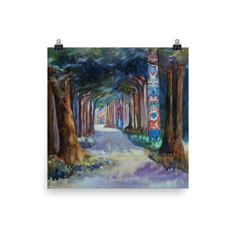 Totem Poles Totem Walk at Sitka by Emily Carr Poster Print - Etsy