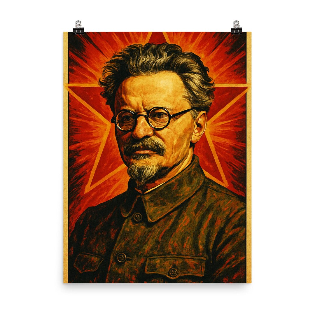 Iconic Leon Trotsky Poster Print | Vintage Political Wall Art | Unique ...