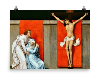 Rogier Van Der Weyden Crucifixion Triptych Print Poster - Etsy
