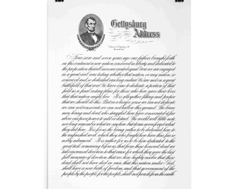 The Gettysburg Address Print - Etsy