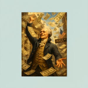 Alexander Hamilton Wall Art: Money Confetti Print for Finance ...