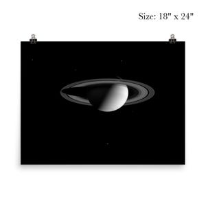 Saturn Family Portrait Cassini NASA Art Print Vintage Space Wall Decor ...