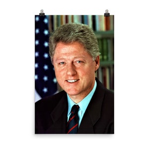 Bill Clinton Official Portrait Poster Print - Etsy