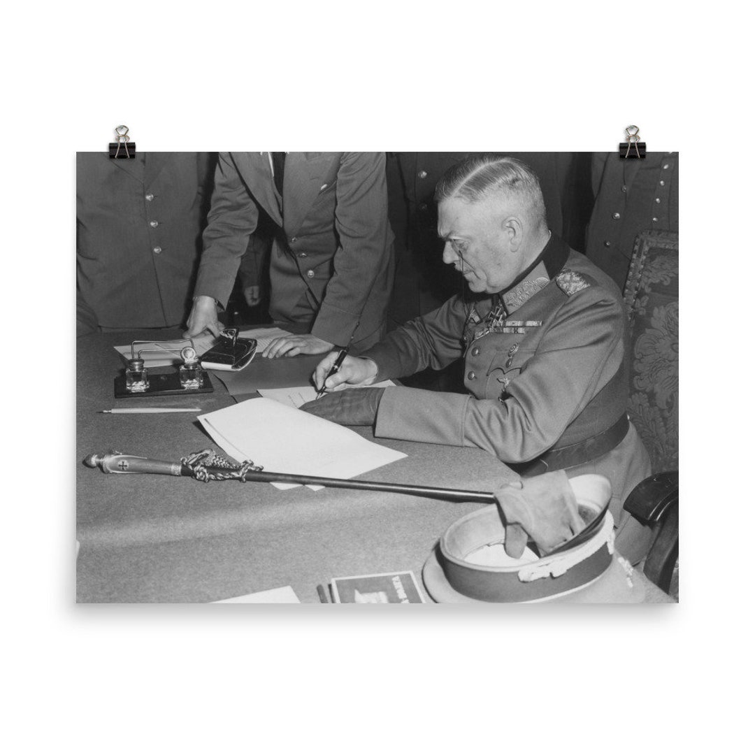 Wilhelm Keitel Signs the German Instrument of Surrender world War II ...