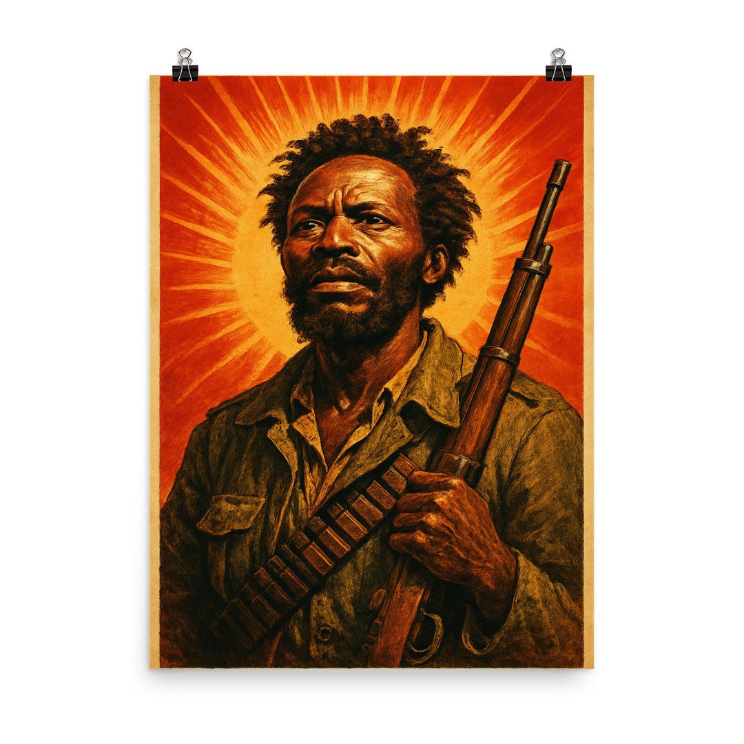 Dedan Kimathi Iconic Leader Poster Print - Unique Historical Wall Art ...