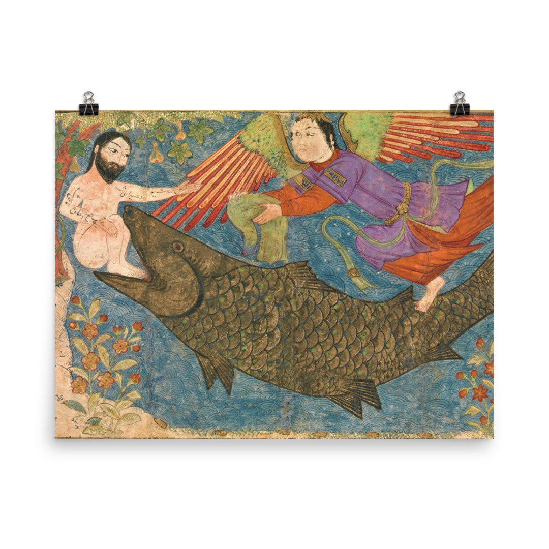 Jonah and the Whale, Folio From a Jami Al-tavarikh (compendium of ...