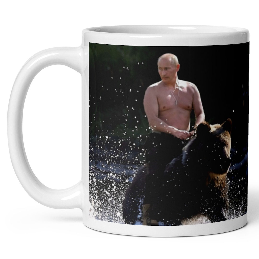 Putin Mug — Vladimir Putin Funny Riding a Bear Coffee Mug - Etsy