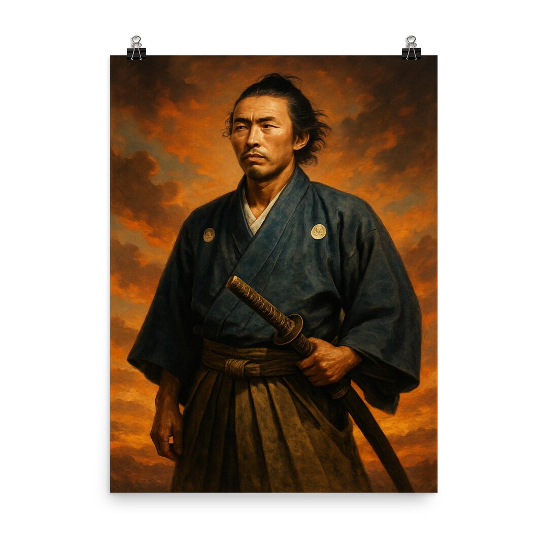 Sakamoto Ryoma Poster: Japanese Samurai Historical Art Print - Etsy
